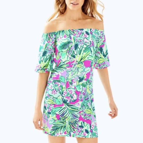 Lilly Pulitzer | Dresses | Lilly Pulitzer Fawcett Off The Shoulder ...